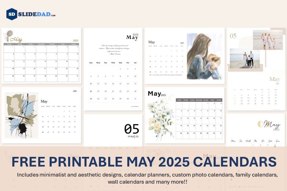 May 2025 Calendar Collection: Best Free Printable Templates - slidedad