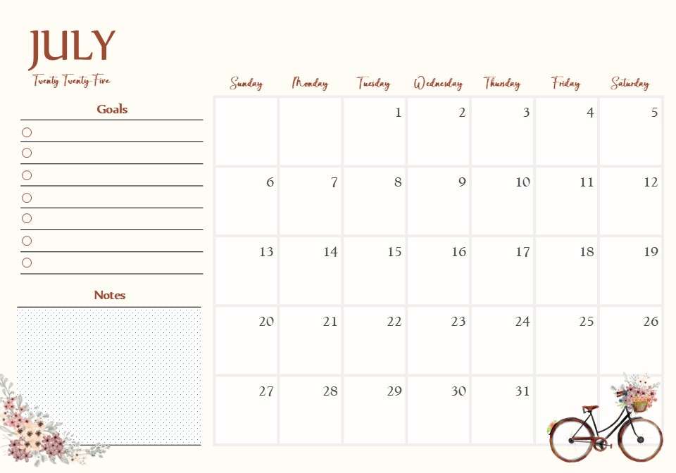 July 2025 Calendar | Free Printable Templates - slidedad