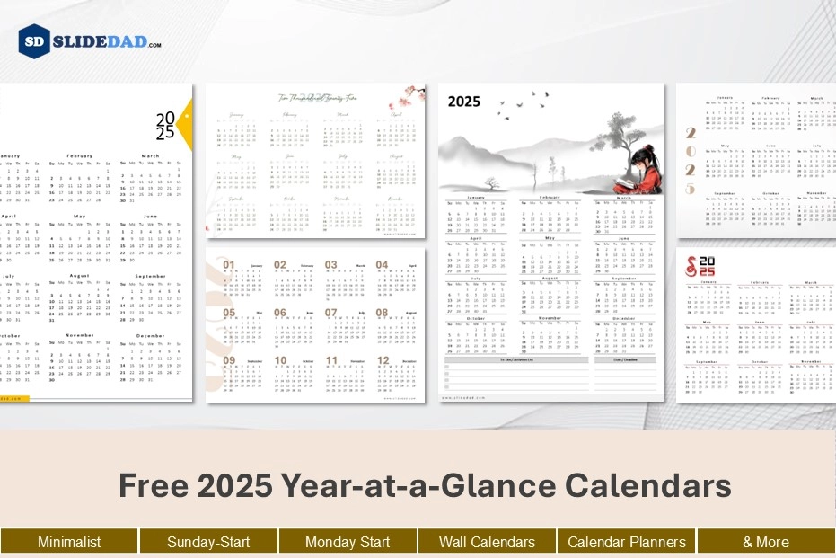 Free Printable 2025 Yearly Calendars - slidedad